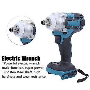 Impact Wrench, Impact Wrench, 21V Brushless Electric Wrench, 520 (Nm) Maximum, Rechargeable, for Makita Battery 18V, power ratchet wrenches