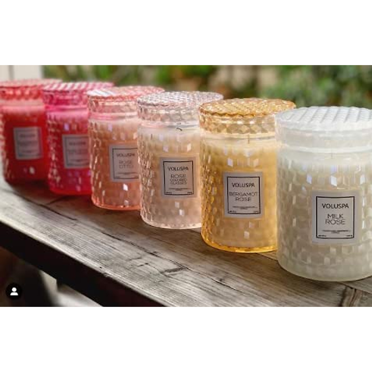 Voluspa Rose Colored Glasses | Large Glass Jar Candle | 18 Ounces | 100 Hour Burn Time | All Natural Wicks and Coconut Wax for Clean Burn | Vegan | Hand-Poured in USA | Non-Toxic