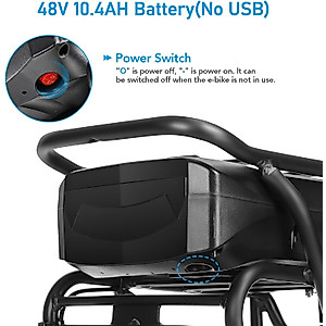 ANCHEER Electric Bike for Adults, 48V 500Wh EBike, UP to 60 Miles, Removable Battery, Fast-Charge, 26" Commuter Electric Bicycles, 7-Speed, LCD Digital Display, Suspension Fork, Cruise Control, UL2849