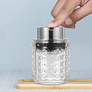 Cabilock Hand Soap Dispenser Glass Refillable Liquid Hand Soap Shampoo Dispenser Pump Bottle Lotion Hand Soap Jar Cosmetic Containers for Home Bathroom