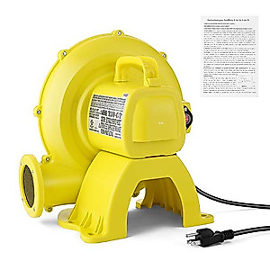Inflatable Bouncer Blower, Electric Air Blower Fan for Inflatable Bounce House, Jumper, Bouncy Castle(450W 0.6HP), Commercial Inflatable Blower Bounce House Blower, Convenient to Carry Yellow