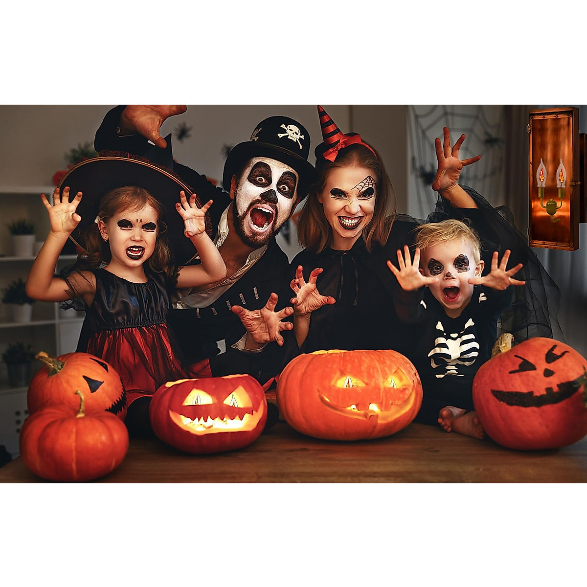 The Dreidel Company Flicker Flame Shaped Light Bulbs, E12 Replacement Bulbs, Dances with a Flickering Orange Glow, 1 Watt Bulb, 120 Volt (6-Pack)