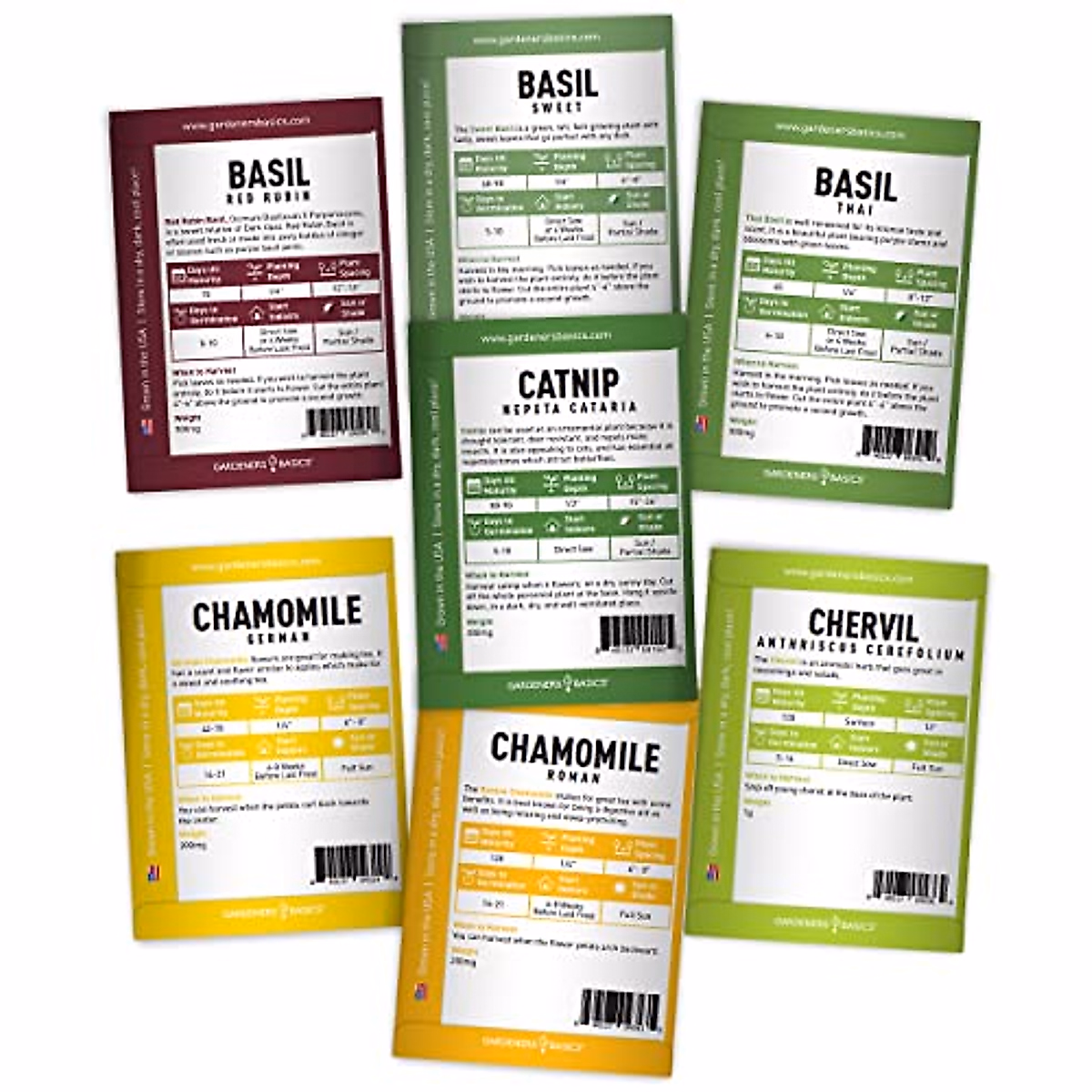 35 Herb Seeds for Planting Varieties Heirloom Non-GMO Seeds Indoors, Hydroponics, Outdoors - Basil, Lavender, Catnip, Cilantro, Oregano, Parsley, Peppermint, Rosemary and More by Gardeners Basics