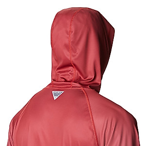 Columbia Men's Collegiate Super Terminal Tackle Hoodie, OS-Intense Red Game Fish Print, X-Large