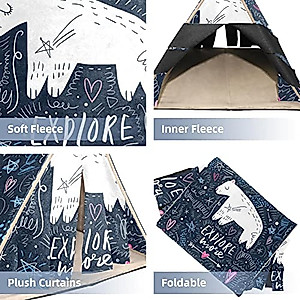 Y-DSIWX Guinea Pig Hideout House Bed, Cute Polar Bear Rabbit Cave, Squirrel Chinchilla Hamster Hedgehog Nest Cage