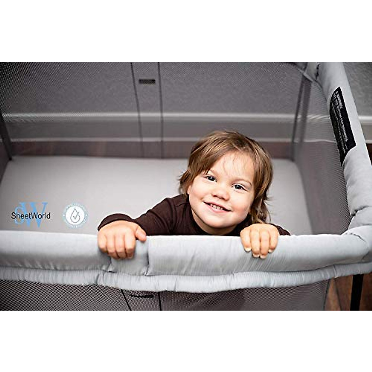 SheetWorld Baby Fitted Playard Sheet Fits BabyBjorn Travel Crib 24 x 42 inches, 100% Cotton Woven Sheet, Unisex Boy Girl, Baby Cars & Trucks, Made in USA