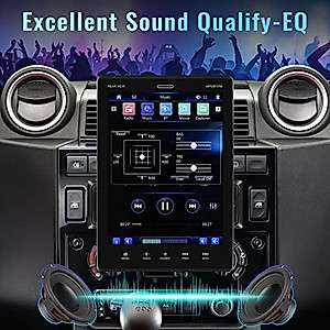 Single Din Car Stereo with Apple Carplay Android Auto,9.5 Inch Capacitive Rotatable Touch Screen Car Radio with Mirror Link,Bluetooth,FM Radio,Car Multimedia Player Support AUX/USB/TF+Backup Camera