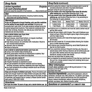 Coated Nicotine Gum 4mg Mint 100 Pieces Sugar Free Stop Smoking Aid