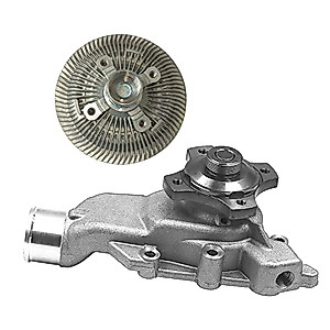 VIPCAR 1088 Engine Cooling Water Pump & Fan Clutch Assembly for Jeep 1999-2004 Grand Cherokee WJ 4.0L Power Tech I6