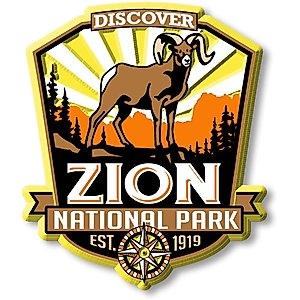 Zion National Park Magnet by Classic Magnets, 2.8" x 3.3", Collectible Souvenirs Made in The USA