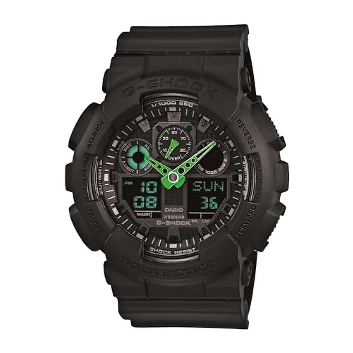 Casio Men's G-Shock Quartz Sport Watch with Resin Strap, Black, 29.4 (Model: GA-100C-1A3CR)