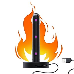 USB Stand-Type Mini Heater Heating Rod Toys Heater Heating Stick Warmer Rod with UV LED,Automatic Temperature Control to 42-46℃,Not for Room/Office Heating
