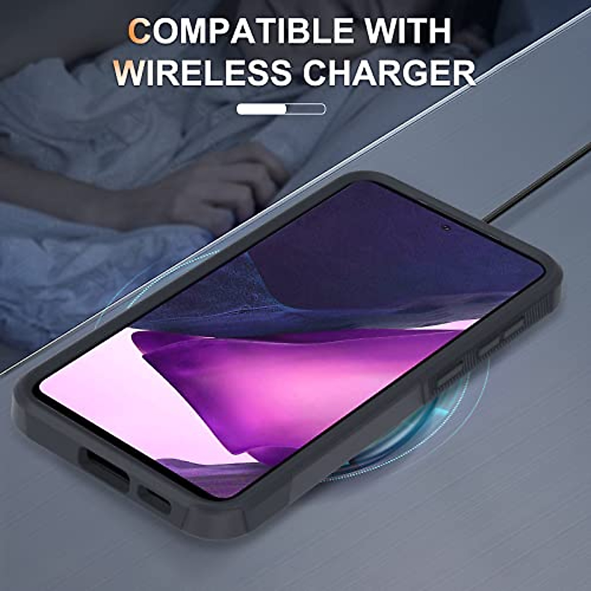 RMOCR for Samsung Galaxy S23+ Plus Case with 2 Pcs Tempered Glass Screen Protector and 2 Pcs Camera Lens Protector,Shockproof Protective Phone Cover for Galaxy S23 Plus 6.6inch,Black Matte