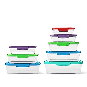 Sistema Nest It Food Storage Containers with Lids, Multicolor, (Pack of 8)