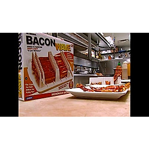 Emson Wave, Microwave Cooker Tray, Reduces Fat up to 35% for Healthy, Make Crispy Bacon in Minutes, Original As Seen On TV New, Small, White