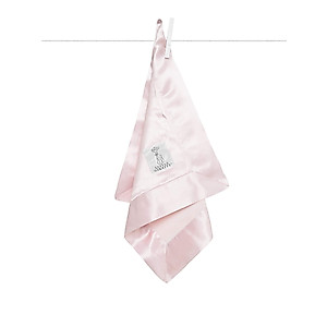 Little Giraffe Baby Blanket - Velvet Soft Blanket with Satin Trim - Baby Stroller Blanket - Newborn Baby Essentials & Baby Gifts - 17" x 17" - Pink
