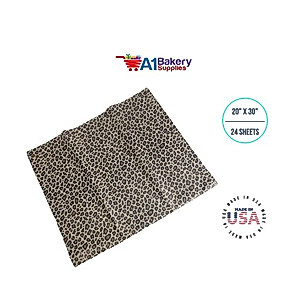 Leopard Tissue Paper 20" x 30" Size 24 Sheets Package HIGH Quality Paper Made in USA