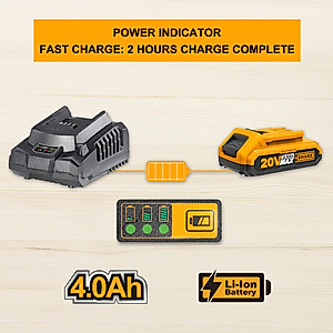 INGCO 20V Fast Intelligent Charger, Compatible with All INGCO 20V Power Tools FCLI2001A
