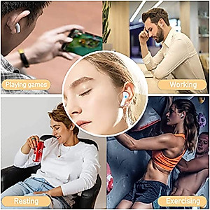 Wireless Earbuds Bluetooth 5.3 Headphones Touch Control with Charging Case IPX7 Waterproof Immersive 3D Stereo Sound in-Ear Earphones Built-in Mic Noise Cancelling for iPhone/Samsung/iOS/Android