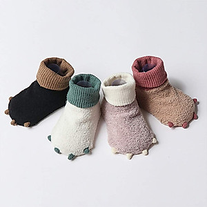 Monster Baby Boy Girl Toe Slippers Socks Shoes - Dinosaur Child Kid Slippers Babies Kids Girl's Boys Toddler Floor Socks Shoes Slipper Stay-on One Size Multicolor