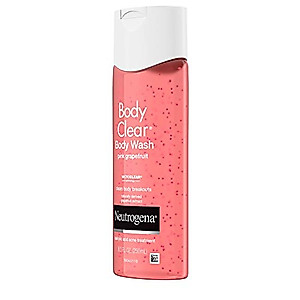 Neutrogena Body Clear Acne Treatment Body Wash with Salicylic Acid Acne Medicine, Pink Grapefruit Body Acne Cleanser to Prevent Breakouts on Back, Chest & Shoulders, 8.5 fl. oz (Pack of 3)