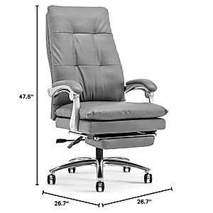 Office Chair,Ergonomic Leather Computer Home Comfortable Task Reclining Back Study Desk Chair