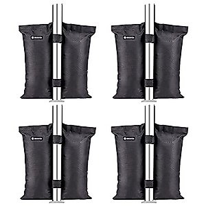 Brosyda Canopy Weights Sand Bags, Canopy Weights 112 LBS Gazebo Tent, Applicable to Pop Up Tent Gazebo Canopy Outdoor Sun Shelter Umbrella (4-Pack, 16"×16", Without Sand)