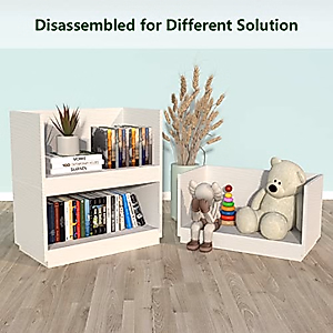 woodtalks Stackable Closet Shelves, Set of 3 1-Tier Shelf, Multi-Purpose Storage Closet Organizers, Open Dressers for Bedroom, Clothing Storage, Freestanding Storage Shelves, White Oak