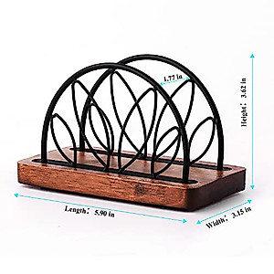 Napkin Holders for Table and Kitchen,YEPATER Wooden Paper Napkin Holder for Dinner Classic Home