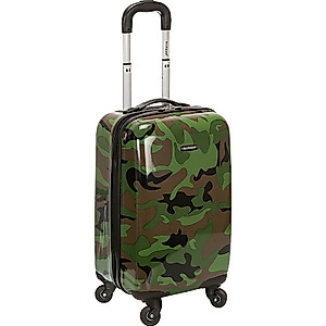 Rockland Safari Hardside Spinner Wheel Luggage, Camouflage, Carry-On 20-Inch