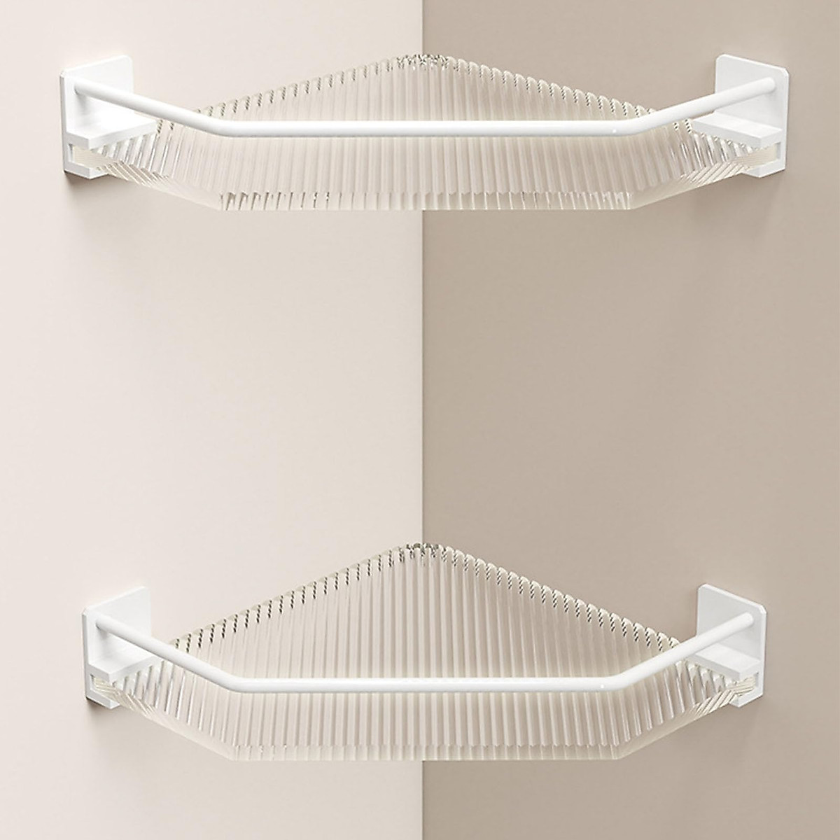 Keebgyy Corner Shower Caddy, Shower Storage Rack, Corner Shower Caddy Bathroom Shower Organizer Acrylic Shower Shelf No Drilling Large Capacity for Bathroom Dorm Kitchen(Black Single Layer with Hook)