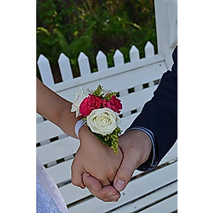 Floral Supply Online - Slaplet Sparkle Wristlet. Corsage Snap/Shimmer Wrap Floral Bracelets for Wedding, Prom, Dance or Events. (Pack of 3 Silver)