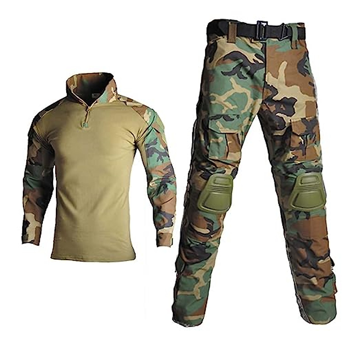 Multicam Military Uniform Combat Shirt Tactical Hunting Suit Camo Man Pant Airsoft Paintball Equipment Clothes Ruin gray M
