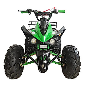 X-PRO 125cc ATV Automatic Transmission w/Reverse, LED Headlight, Big 19"/18" Tires! (Green, Factory Package)