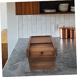 PHENOFICE Solid Wood Rice Storage Box Large Container Food Containers Cereal Containers for Food Storage Food Storage Containers for Pantry Bucket with Lid Wooden Seal Storage Rack
