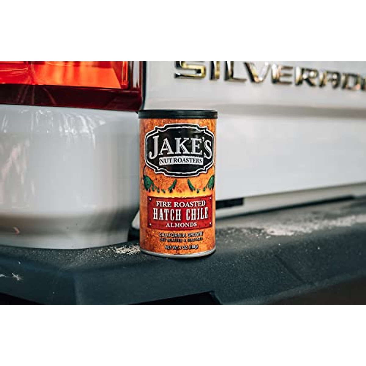 Jake's Nut Roasters - Fire Roasted Hatch Chile Almonds (2 Pack) Whole Dry Roasted Seasoned Almonds - High-Protein Snack with a Spicy Southwest Flavor