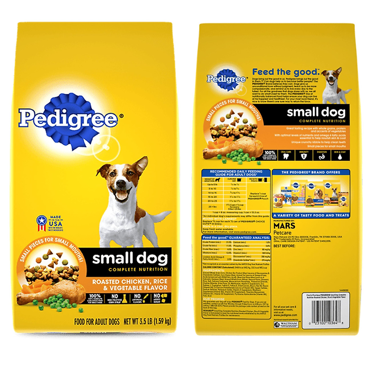 ILC Buy Small Dog Dry Food Bundle | Includes 1 Bag of Dry Adult Small Breed Chicken, Rice & Vegetables Flavor (3.5 LB)| Plus Carrot Dog Toy and a Booklet