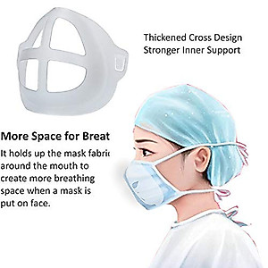 3D Bracket, Inner Support Bracket , Lipstick Protection Stand- Mouth and Nose Protection Lipstick Increase Breathing Space Help Breathe Smoothly (10Pack)