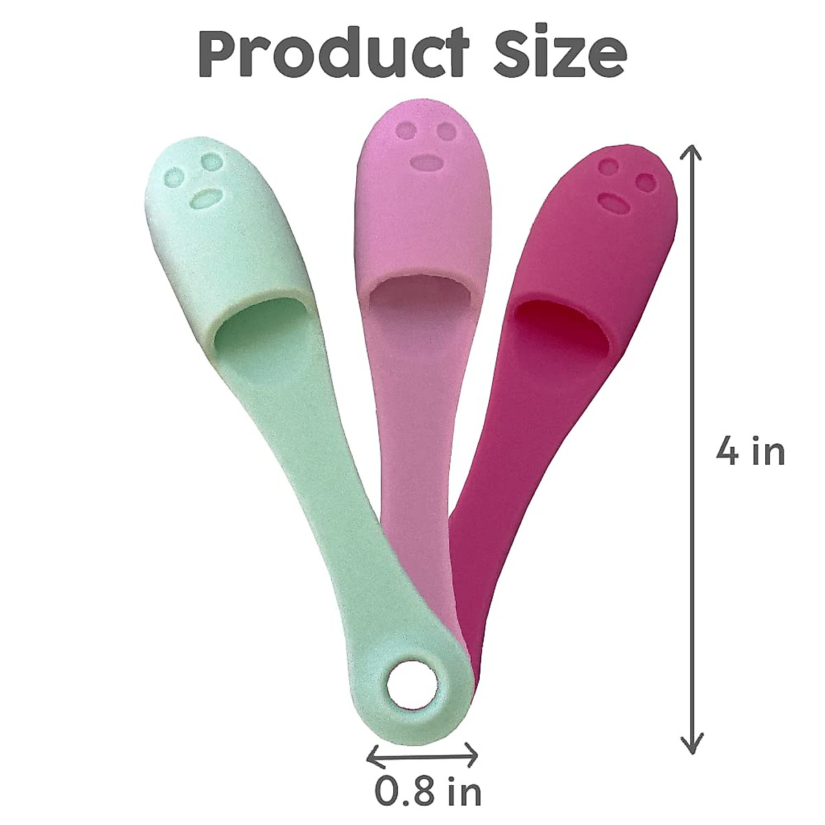 SIMENA Silicone Dog Toothbrush, Ergonomic Dog Tooth Brush with Improved Design, Cat Finger Toothbrush for Pet Dental Care, Finger Brushes Suitable for Small Breeds, Puppies and Cats (Pack of 3)