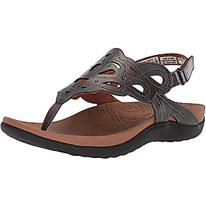 Rockport Women's Ridge Sling Sandal, Pewter, 11 M US