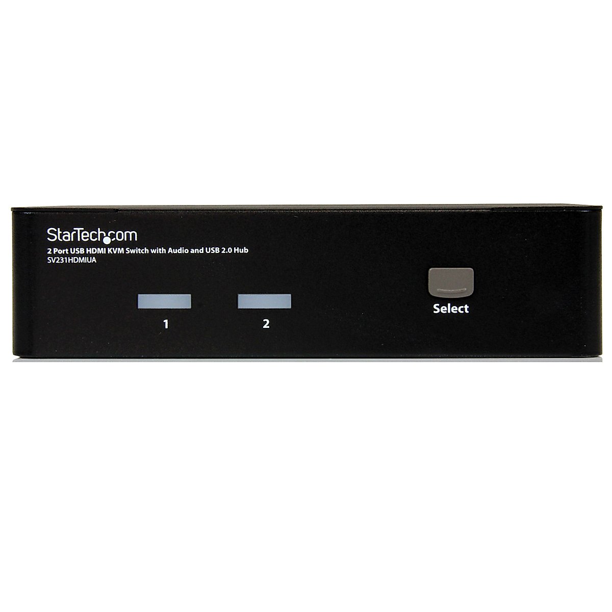 StarTech.com 2 Port USB HDMI KVM Switch with Audio and USB 2.0 Hub - 1080p (1920 x 1200), Hotkey Support - Dual Port Keyboard Video Monitor Switch (SV231HDMIUA), Black
