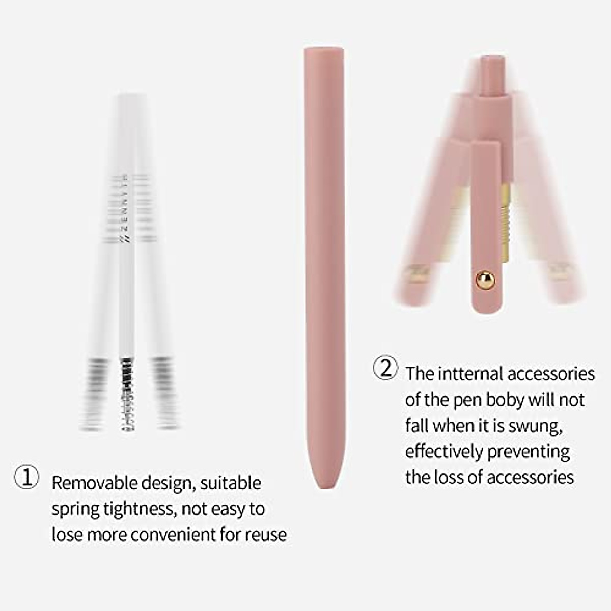 Ddaowanx Gel Pens, 6 Pcs 0.5mm Quick Dry Black Ink Pens Fine Point Smooth Writing Pens, Cute Office School Supplies Gifts for Women