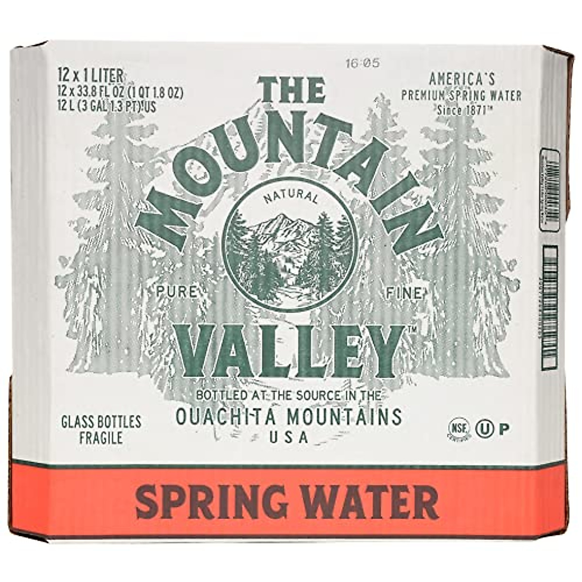 Mountain Valley Water, Water Spring, 33.8 Fl Oz, 12 Pack