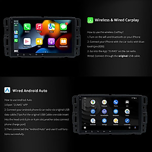 2023 New Android 12 Replacement Radio for Chevy Silverado GMC Acadia Buick Enclave Car Stereo,Bruynic 8" IPS Touchscreen Head Unit With Car Play, Android Auto & Mirroring Come with a AHD Backup Camera