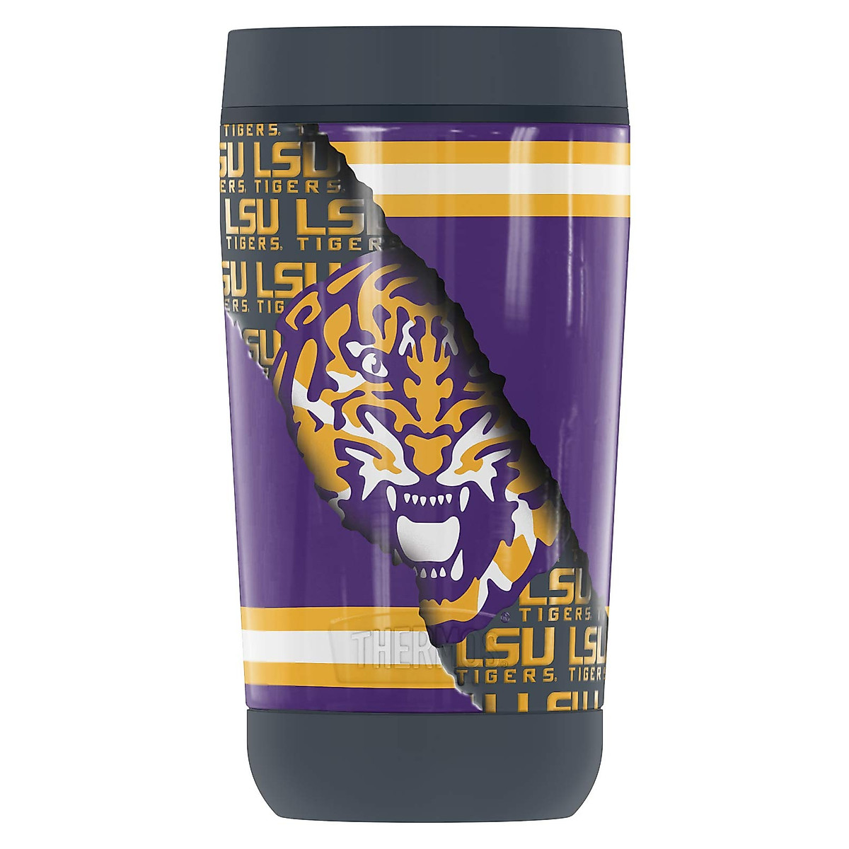 THERMOS LSU Tigers, Torn Tiger GUARDIAN COLLECTION Stainless Steel Travel Tumbler, Vacuum insulated & Double Wall, 12oz
