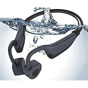 IKXO Swimming Bone Conduction Headphones Waterproof Mp3 Player, Open Ear Wireless Earbuds 16G Sport Earphones with Bluetooth for Running Diving Water Gym Spa Underwater