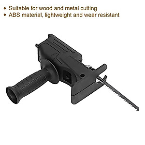 Kadimendium Electric Drill to Reciprocating Saw Adapter Chainsaw Conversion Head Saw Blades Handle Kit Electric Drill Modified Tool Protable Reciprocating Saw Adapter