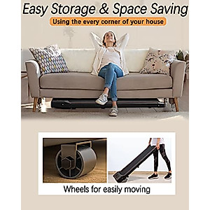 TODO Under Desk Treadmill Walking Pad 2 in 1 Walkstation Jogging Running Portable Installation Free for Home Office Use, Slim Flat LED Display and Remote Control