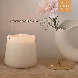 LA JOLIE MUSE Vanilla Candles for Home Scented, Natural Soy Candles, Luxury Glass Jar Candles,75 Hours Long Burning Candles, 12.3 Oz