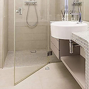 VIDELLY 3 Pieces Door Stopper Transparent Self-Adhesive Door Stopper Floor Wall Buffers Protector Acrylic Shower Door Stopper No Drilling for Home Office Protect Walls and Furniture, Clear, 4cm/1.57in